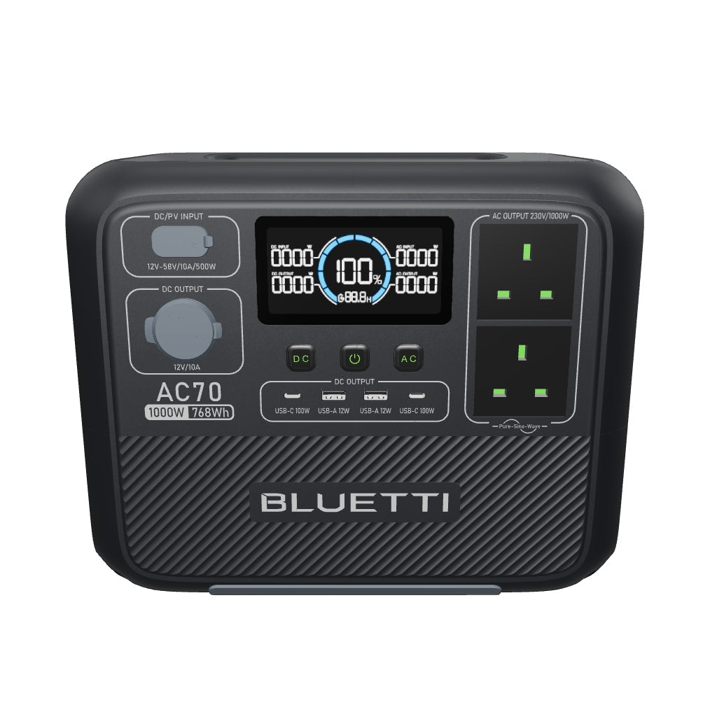 BLUETTI AC70 Power Station | 768Wh 1,000W - BLUETTI UK - BLUETTI UK