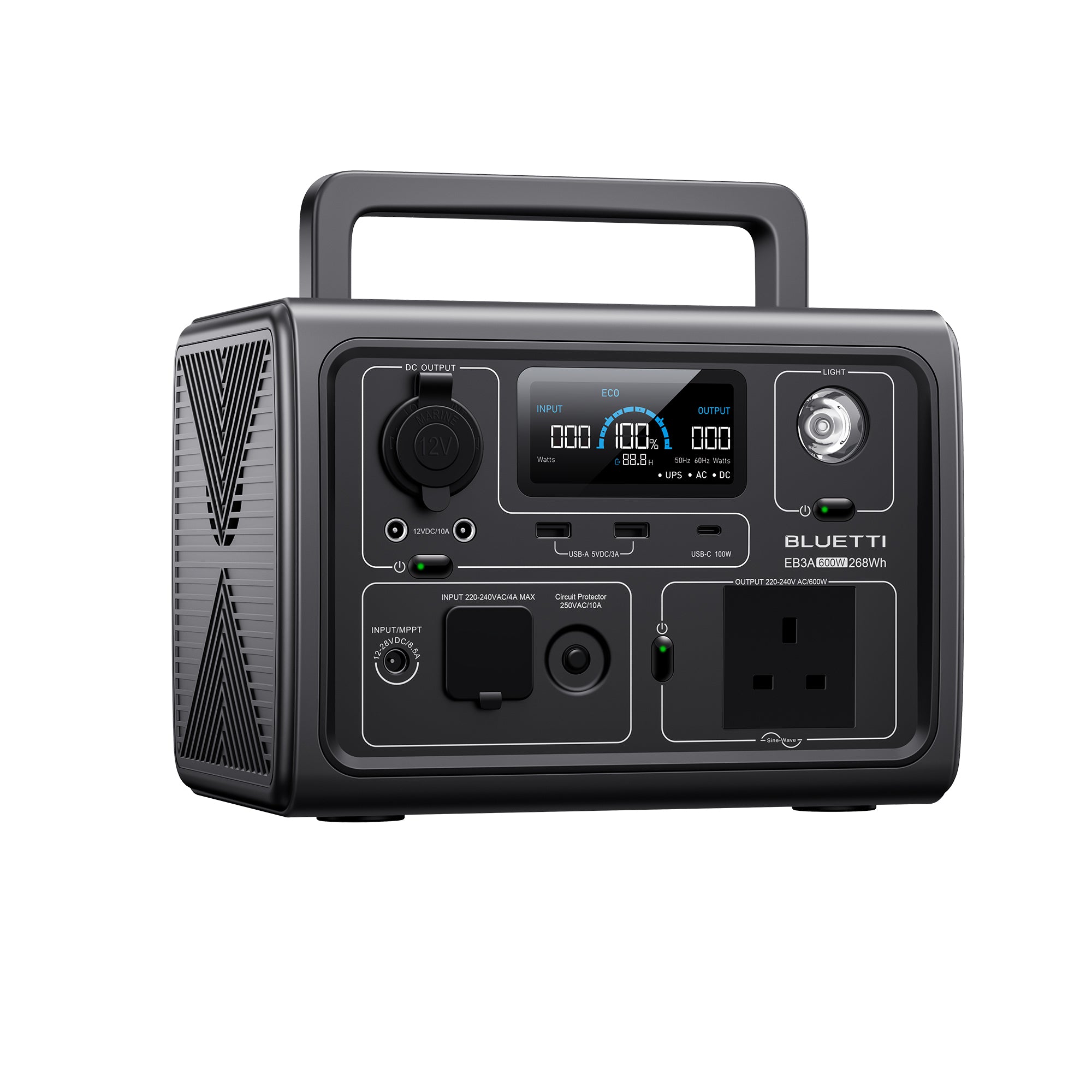 BLUETTI EB3A Portable Power Station | 600W 268Wh - BLUETTI UK